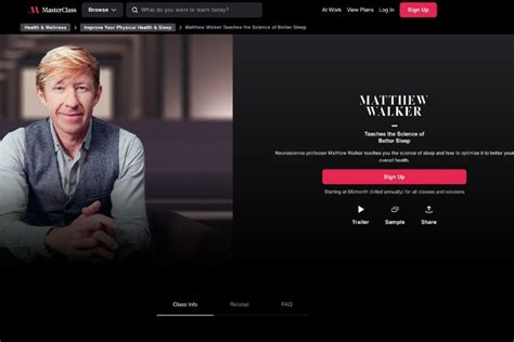 Is “the Science Of Better Sleep” Mathew Walker Masterclass Worth It Course Reviewers