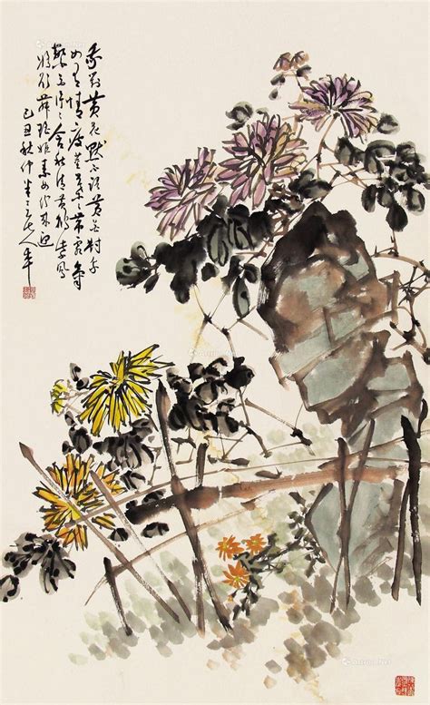 陈半丁 菊石图江苏淮海 2014秋季艺术品拍卖会江苏淮海拍品价格图片拍卖专场拍卖会预展拍卖会结果卓克拍卖频道