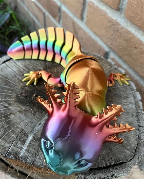 Articulated Axolotl Toy Axolotl Fidget Toy Axolotl T Etsy