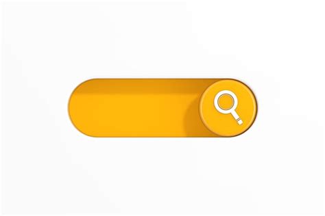 Premium Photo Yellow Toggle Switch Slider With Magnifying Glass Or Search Icon 3d Rendering