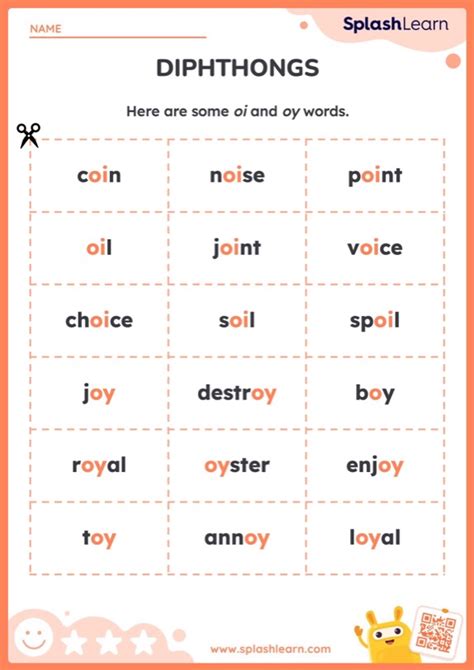 Diphthongs Oi Oy ELA Worksheets SplashLearn