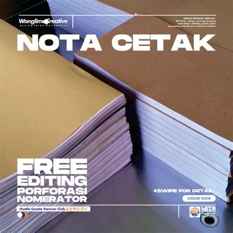 Jual Nota Cetak Struk Bukti Transaksi Nota Custom Nota Online Shop Nota