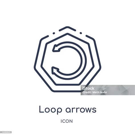 Linear Loop Arrows Icon From Arrows Outline Collection Thin Line Loop