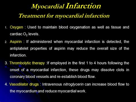 Myocardial Infarction Treatment Drugs