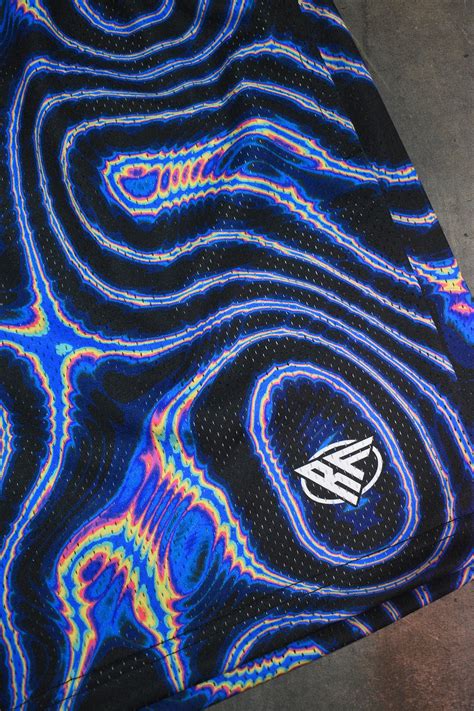 Rf Mens Mesh Psychedelic Shorts Purple Rfwear