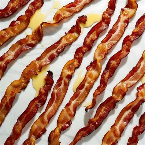 Crispy Bacon Slices On White Background Premium Ai Generated Image