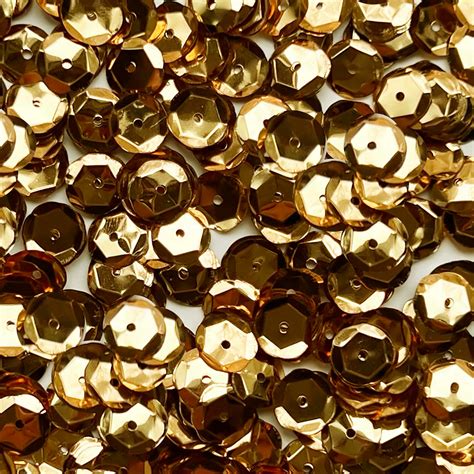 10mm Cup Sequins Copper Gold Shiny Metallic Sequinsusa