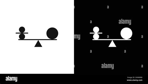 Balancing Icon Vector Symbol Or Sign Set Collection In Black And White