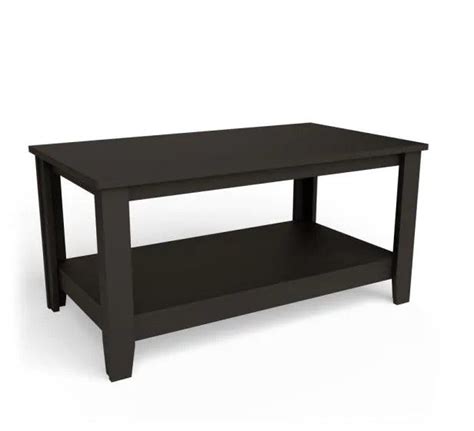 Elise 39 38 In Black Classic Wood Rectangle With Laminate Top Coffee
