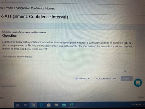 Solved Es Week 6 Assignment Confidence Intervals 6