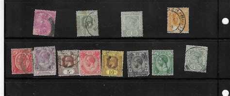 Straits Settlement Collection On Stock Sheet Mintused Asia