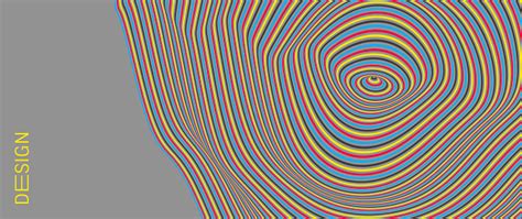 추상 원형 줄무늬 배경입니다 착시 패턴 3d 기하학적 벡터 그림입니다 3차원 형태에 대한 스톡 벡터 아트 및 기타 이미지 3차원 형태 가리기 강렬하고 밝은 색상