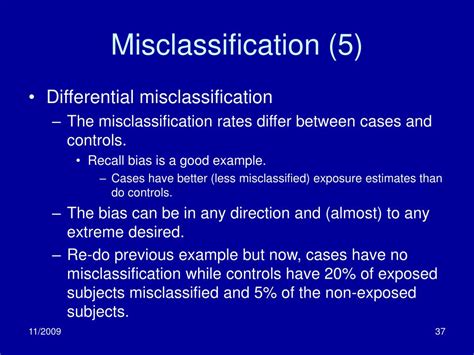 Ppt Epi 5240 Introduction To Epidemiology Bias And Misclassification