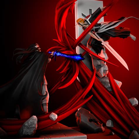 Stl File Ichigo Vs Yhwach Bleach 3d Print Model・3d Printer Design To