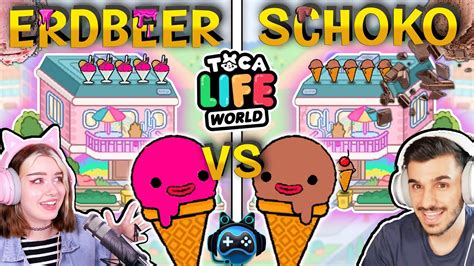 Schoko And Erdbeer Eis Haus In Toca Boca Bauen Build Battle Claudio Vs