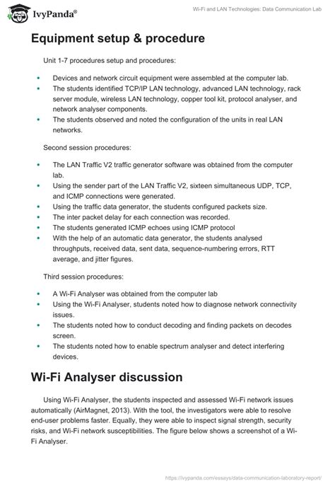 Wi Fi And Lan Technologies Data Communication Lab 1113 Words