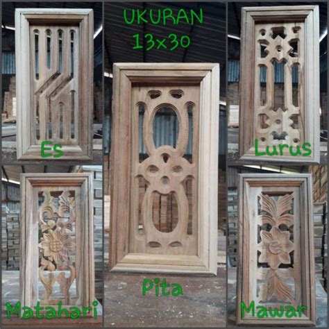 Jual Loster Kayu Jati Ventilasi Udara Kayu Jati Ukuran 13x30 Minim