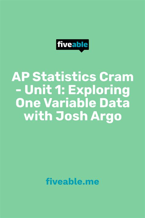 AP Statistics Cram Unit Exploring One Variable Data