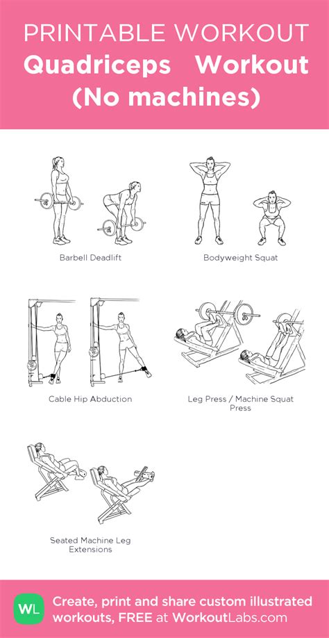 Quadriceps Workout My Visual Workout Created At • Click