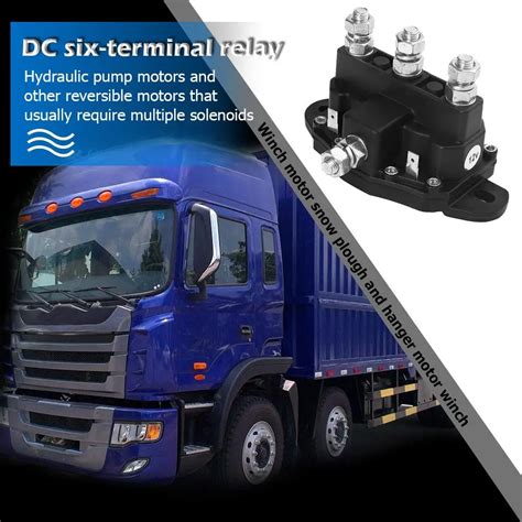 6 Terminals Reversing Polarity Contactor Relay Winch Motor Reversing Solenoid Switch Wide Scope