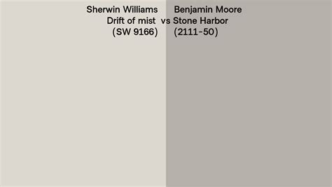Sherwin Williams Drift Of Mist Sw 9166 Vs Benjamin Moore Stone Harbor