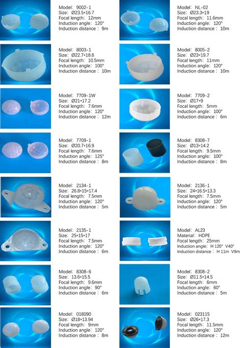 hdpe material pir fresnel lens infrared pir sensor for human body