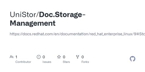 Github Unistor Doc Storage Management En Documentation Red Hat
