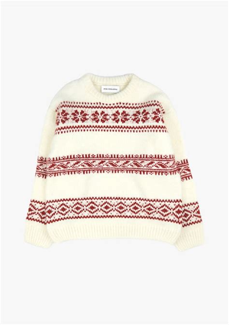 핑크파인애플 Snowy Berries Sweaterivory 위시버킷