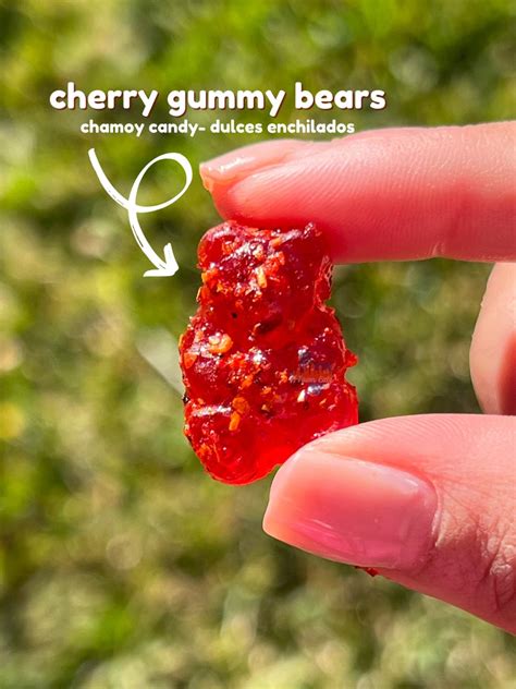 Cherry Gummy Bear Chamoy Candy Mexican Chili Candy Etsy