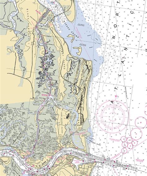 Talbot Island Florida Nautical Chart V6 Mixed Media By Bret Johnstad