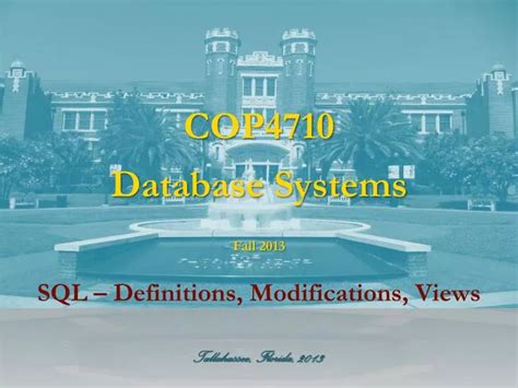 Ppt Cop4710 Database Systems Powerpoint Presentation Free Download Id2808178