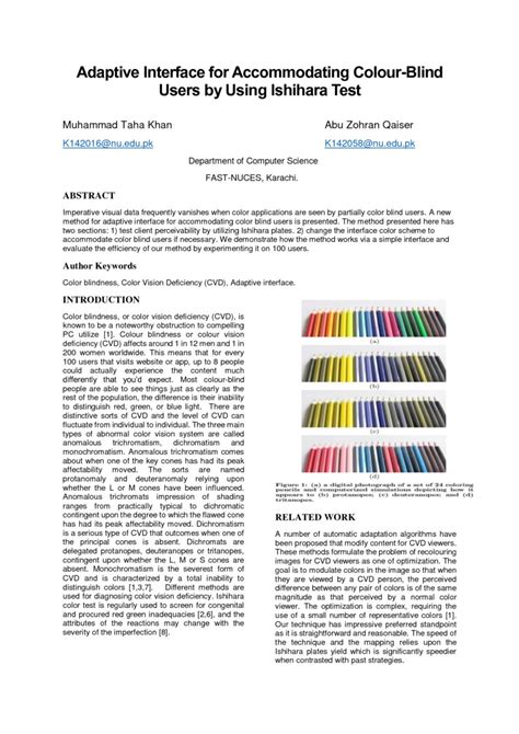 Adaptive Interface For Accommodating Colour Blind Users By Using Ishihara Test Deepai