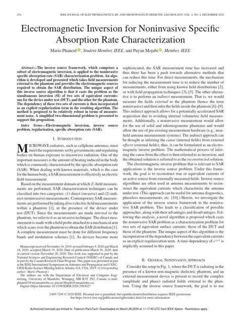 Electromagnetic Inversion For Noninvasive Specific Absorption Rate