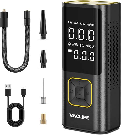Vaclife Inflador De Neumáticos Inalámbrico Compresor De Aire Portátil