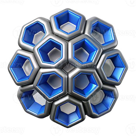 Abstract Hexagon Isometric Design 55385307 Png