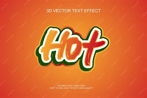 Premium Vector Hot Editable Vector Text Effect Design