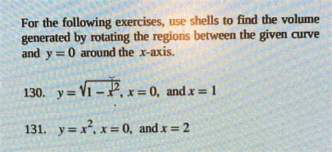 solved for the following exercises use shells to find the
