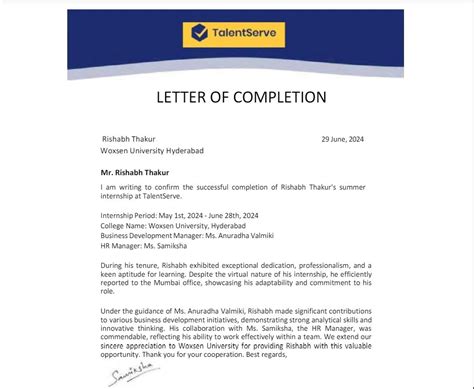 Rishabh Thakur On Linkedin Internshipcompletion Talentserveindia