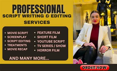 be your movie script writer screenplay film script screen writer tv