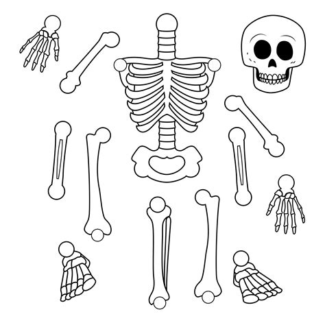 Free Printable Skeleton Template Cut Out
