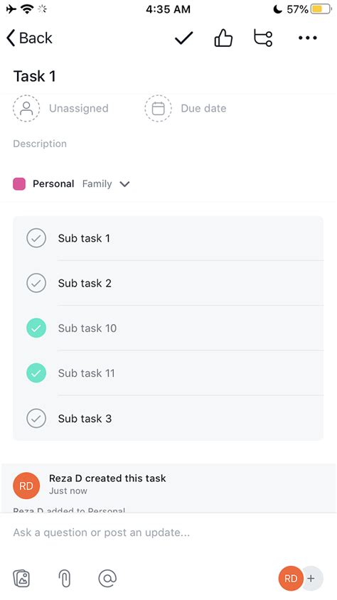 Sorting Sub Tasks Ios Tips And Tricks Asana Forum