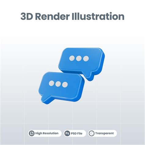 Premium PSD D Render Chat Bubbles Isolated Speech Balloons