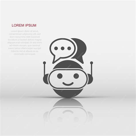 Premium Vector Cute Robot Chatbot Icon In Flat Style Bot Operator