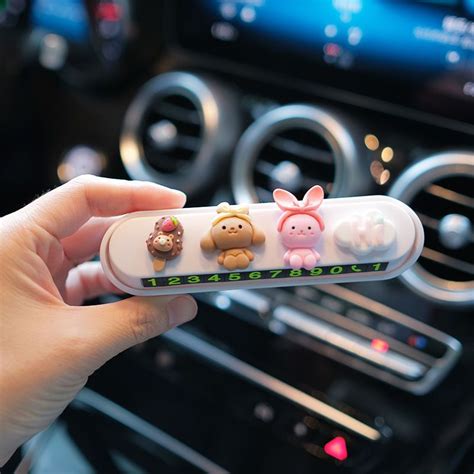 Ready Stock Car Temporary Parking Number Plate Creative Cute Cartoon
