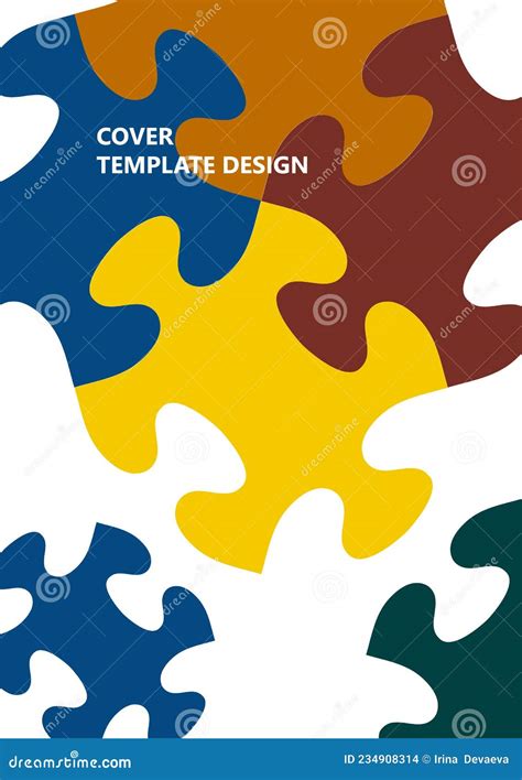 Bright Color Puzzle Puzzle With Place For Text The Idea Of Unity