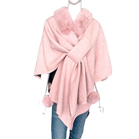 Stylish Cross Front Poncho With Pompom Autn Pty Ltd