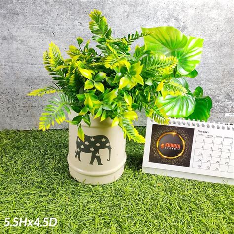 Print Design Khurja Pottery Indoor Ceramic Pots Wholesale