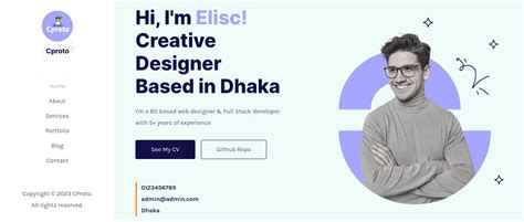 c proto django single page portfolio by codecommerze codester