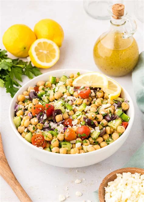 Mediterranean Chickpea Salad Living Chirpy