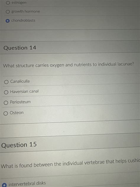 Solved Growth Hormonechondroblastsquestion 14what Structure